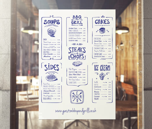 Menu Printing | instantprint.co.uk